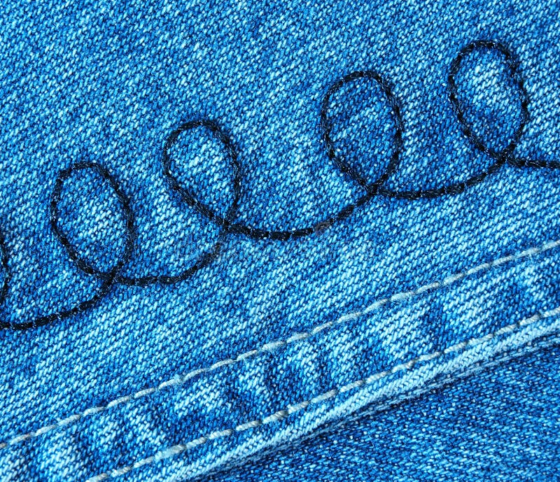 Closeup of Denim Cloth stock photo. Image of yarn, seam - 20573742