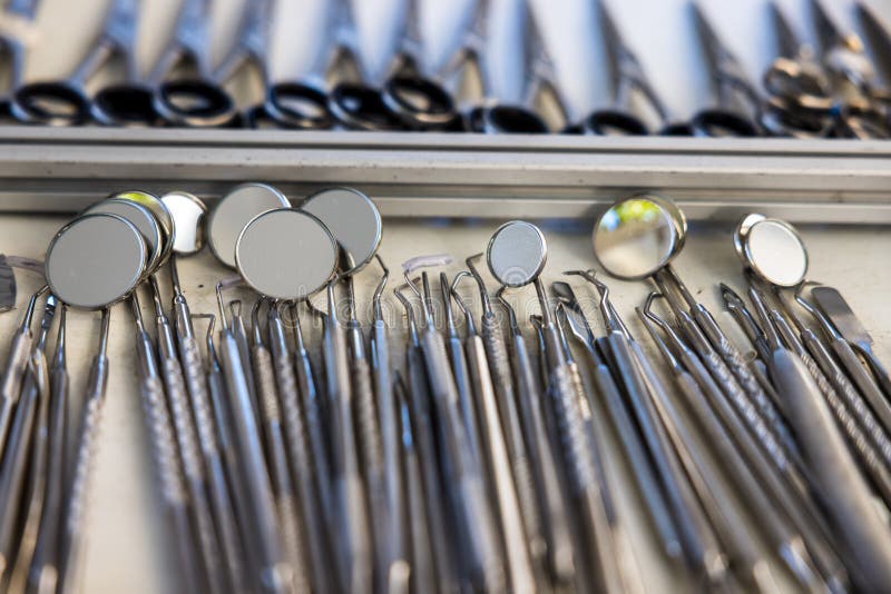 Closeup of Dental Instruments on the Table Stock Image - Image of ...