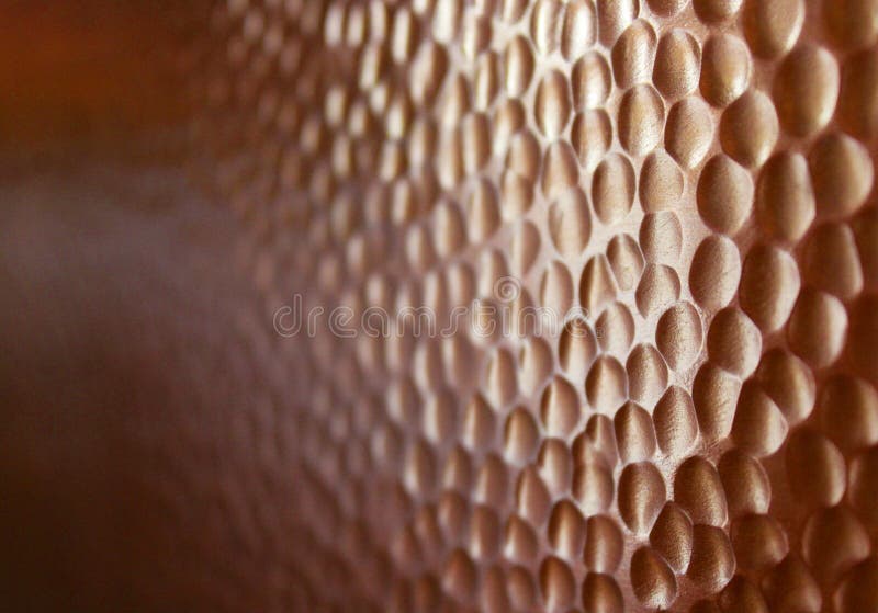 A Closeup Detail of a Hammered Copper Surface Stock Photo - Image of ...