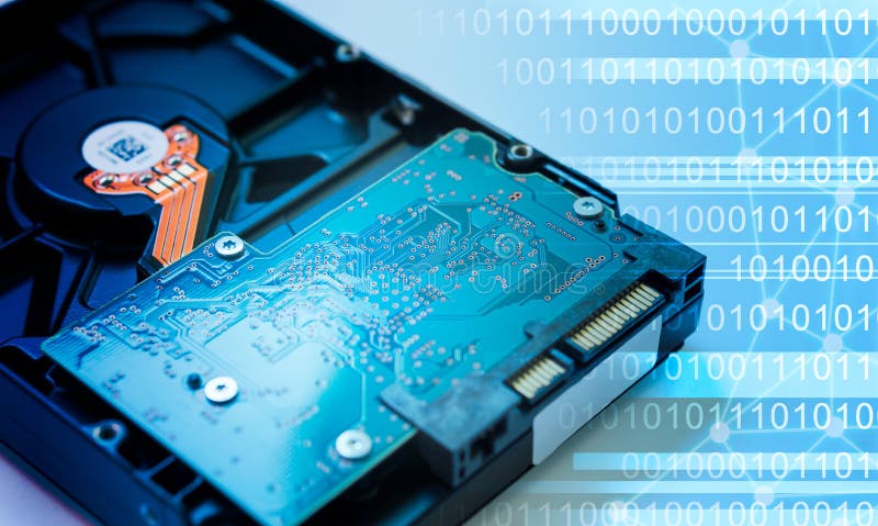 Detail of hard drive stock image. Image of file, byte - 32352981