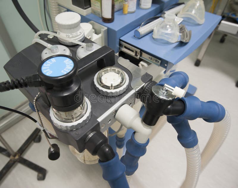 Ventilator Machine in Hospital Operating Room Stock Image - Image of ...