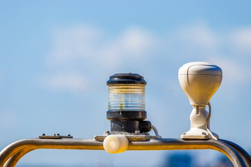 Closeup Detail of Navigation Lights of a Ship Stock Photo - Image of ...