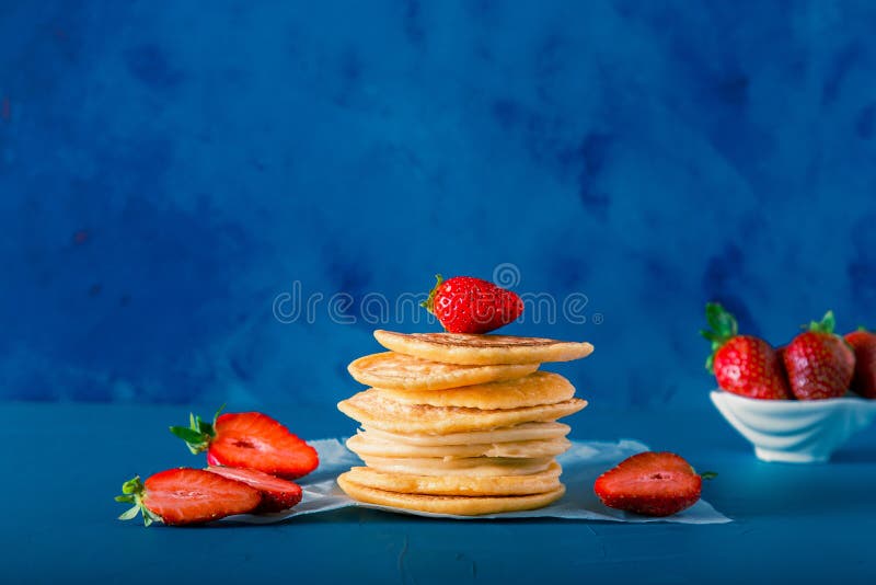 Closeup Detail of Pancake Stack Stock Image - Image of hand, cuisine ...