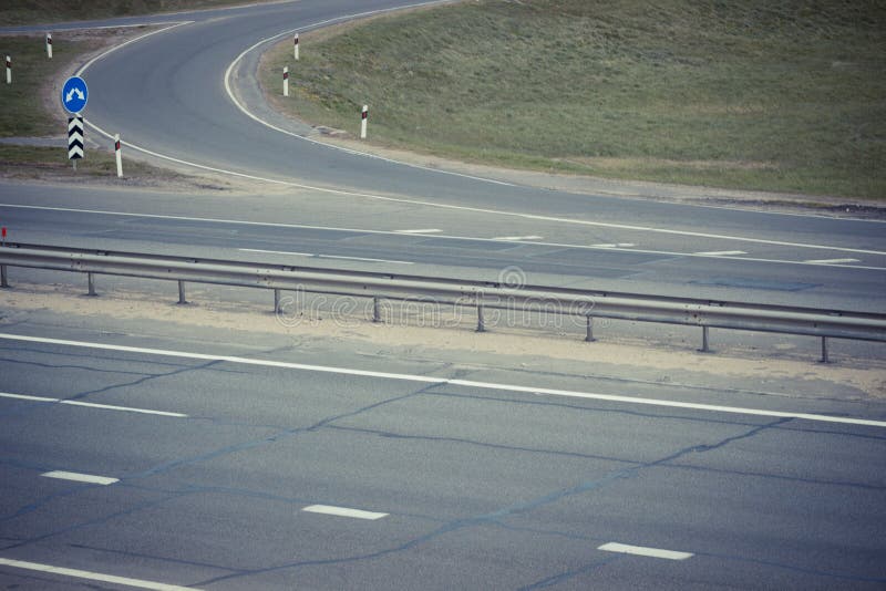 Closeup Detail of View Up a Remote Highway Road Stock Photo - Image of ...