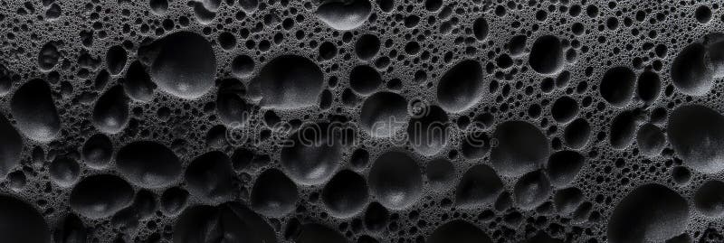 A CloseUp Detailed View of Black Polystyrene Foam Showcasing an ...