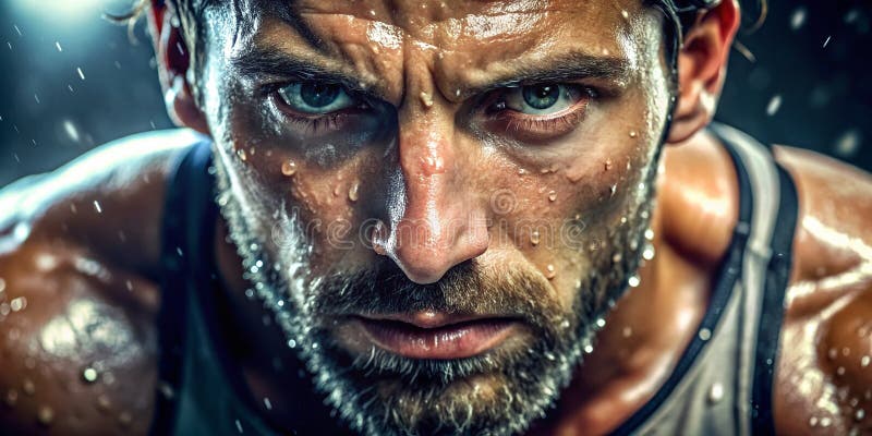 CloseUp of a Determined Runner Capturing the Intensity and Resilience ...