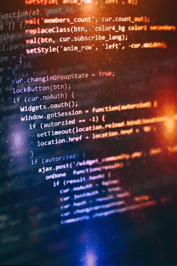 Closeup Developing Programming And Coding Technologies Developer Working On Web Sites Codes In