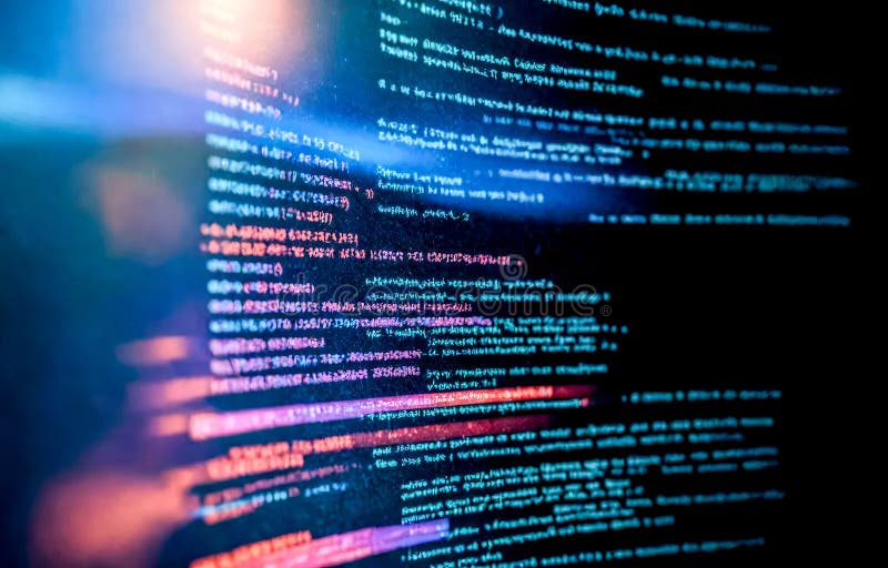 Closeup Digital Code on Computer Screen. Lines of Programming Language ... Closeup Digital Code on Computer Screen. Lines of Programming Language ...