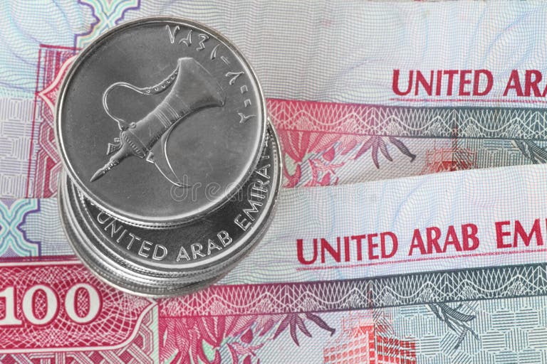 Closeup of dirham coins stock photo. Image of dhabi, bank - 13955010