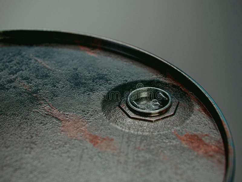 Closeup of Dirty and Rusty Oil Barrel S Top Cap Stock Illustration ...