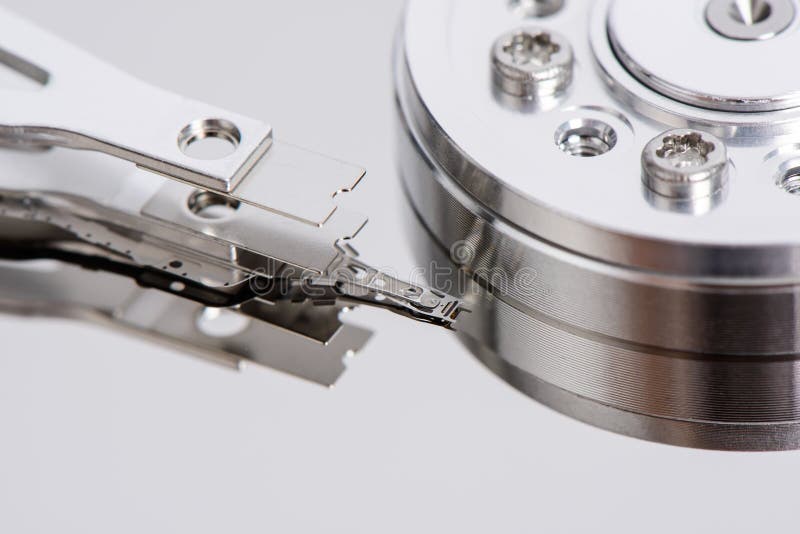 Closeup of Disassembled Hard Disk Drive. Stock Photo - Image of media ...