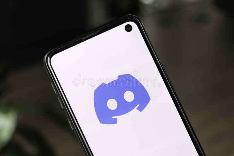Closeup of Discord Logo on Smartphone Screen Editorial Stock Image ...