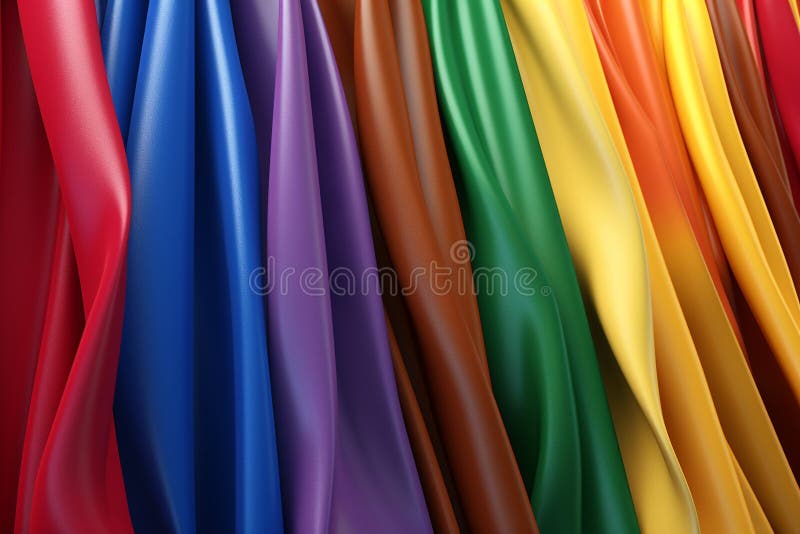 Closeup of Diverse Pride Flags Draped Elegantly. Generative Ai Stock ...