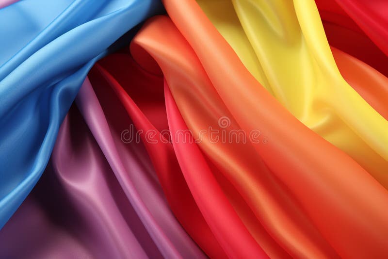 Closeup of Diverse Pride Flags Draped Elegantly. Generative Ai Stock ...