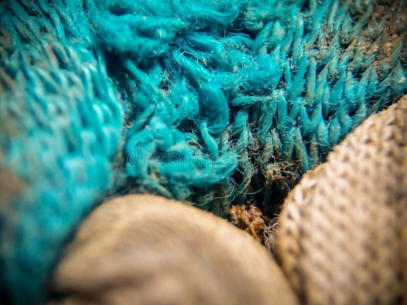 Closeup of Door Mat Showing Fabric Texture and Lines of Threads ...
