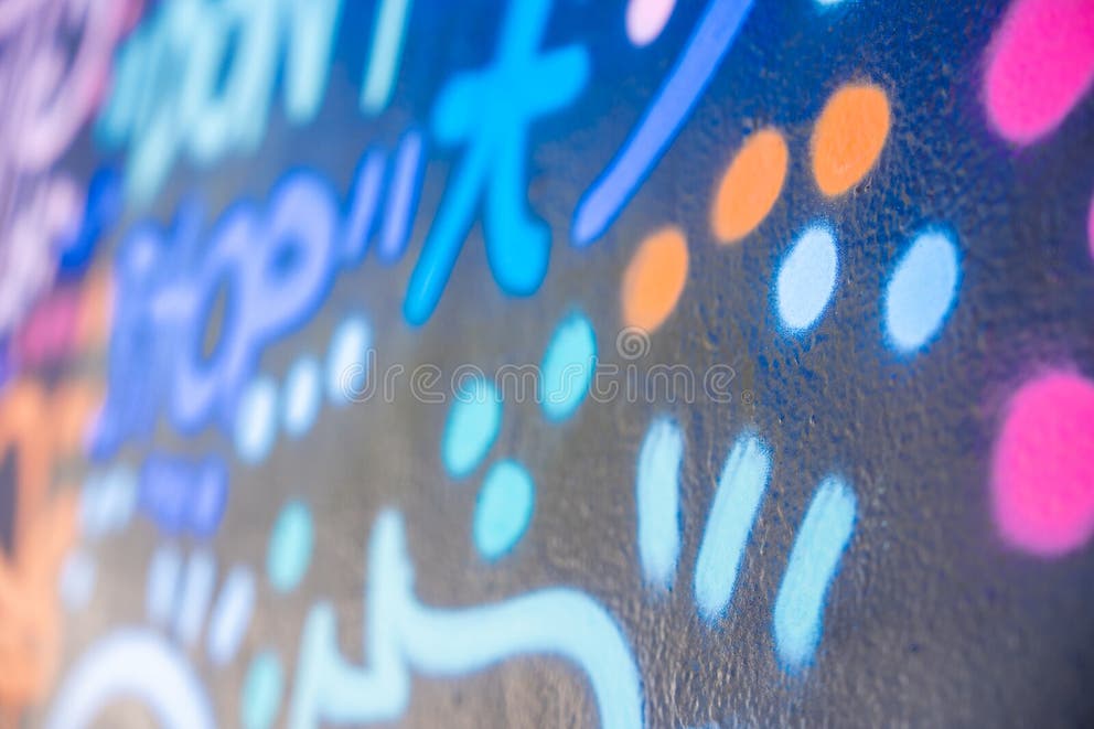 Closeup of Dots on a Wall Graffiti Detail Stock Illustration ...