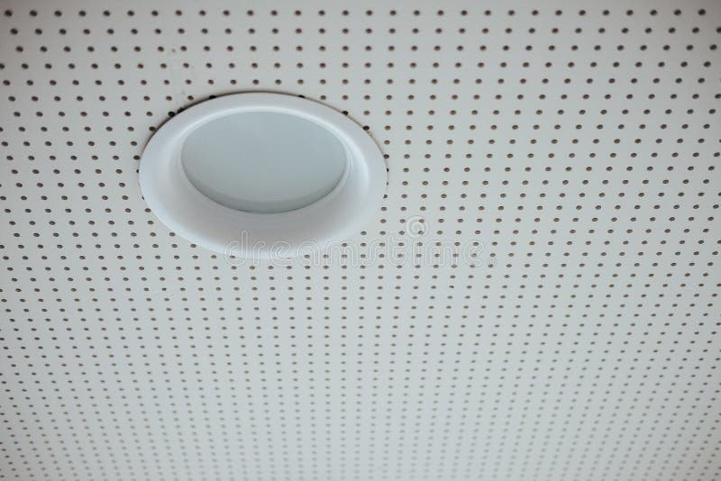 Closeup of Dotted Ceiling Tiles Stock Image - Image of room, light ...