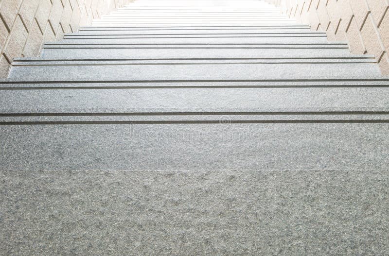 Closeup Down Step Pattern of Stone Stair with Blurred Stone Brick Wall ...