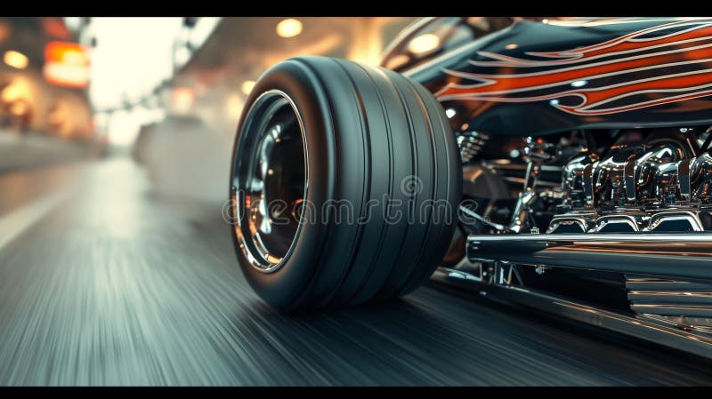 A Closeup of a Dragsters Wheelie Bars the only Thing Keeping the ...