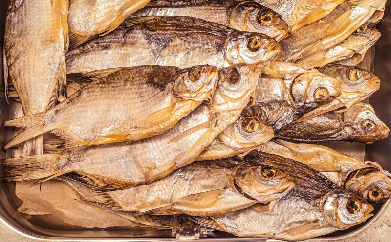 Dried fish bream stock photo. Image of roach, closeup - 209546762