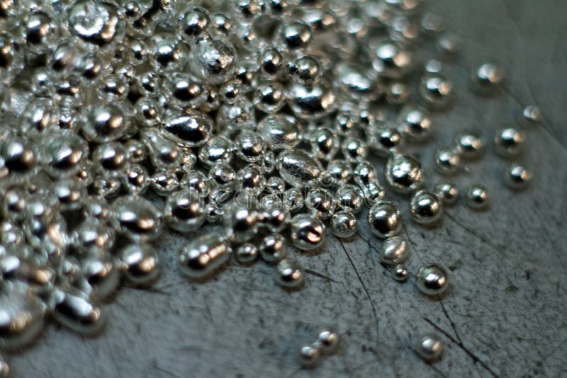 Closeup of a Drop of Silver for the Manufacture of Handmade Jewelry ...