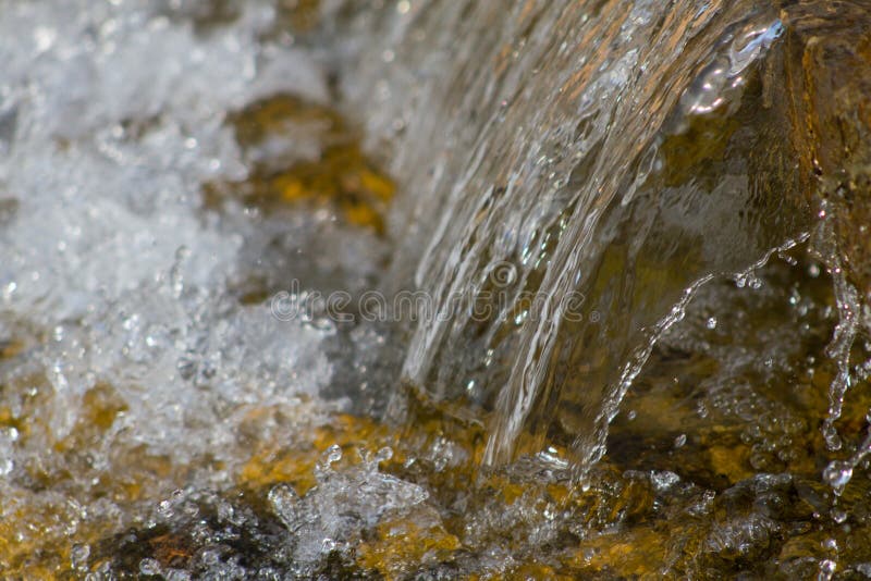 Closeup for Dropped Water in Waterfall Stock Image - Image of liquid ...