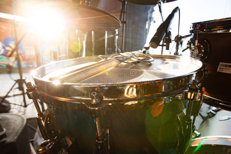 Closeup of Drums on Concert Stock Photo - Image of instruments, closeup ...