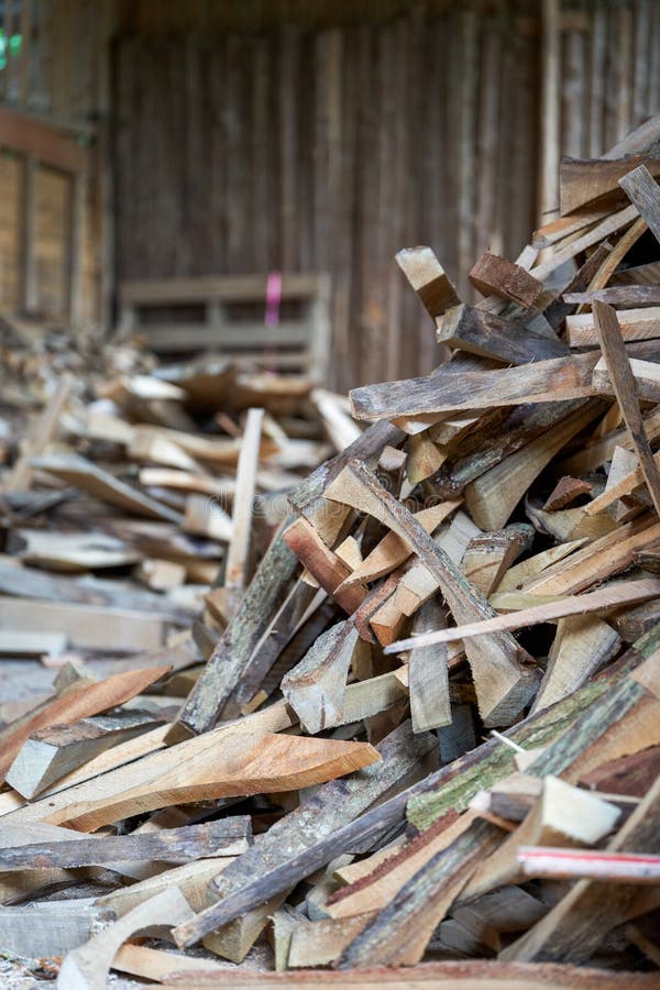 Closeup of Dry Firewood Stack in Firewood House Stock Photo - Image of ...