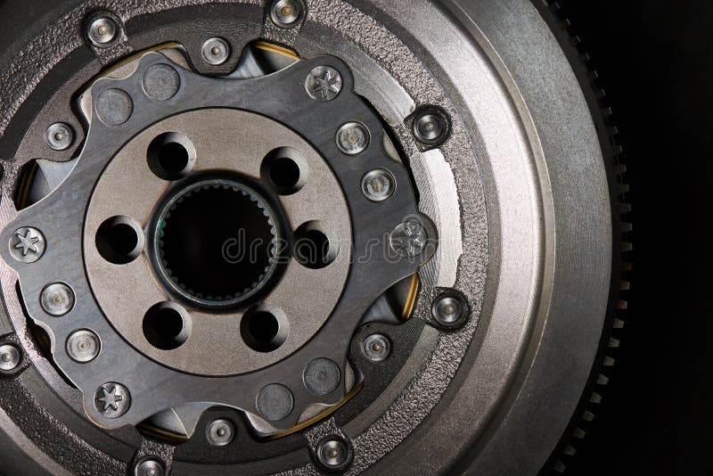 Closeup of Dual-Mass Flywheel Stock Photo - Image of detail, gear: 93860616