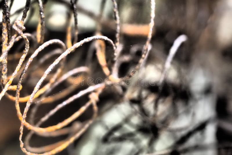 Closeup of a Dusty Old Rusty Spring Stock Photo - Image of pattern ...