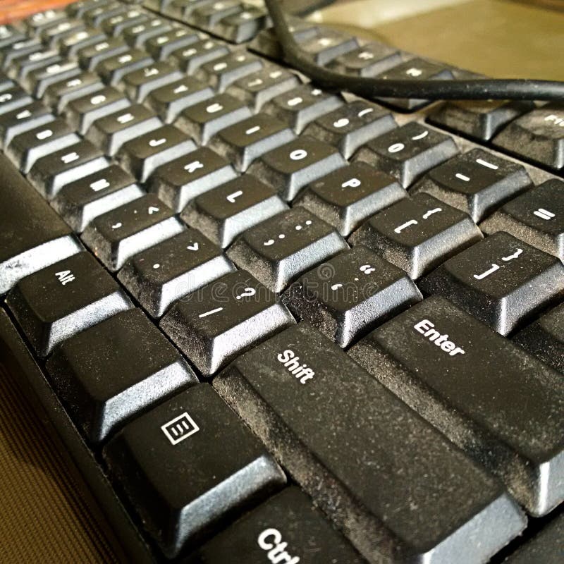Dirty Disty Computer Keyboard Stock Image - Image of plastic, classic ...
