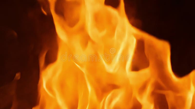 A Closeup of Flickering Orange Flames, Showcasing the Movement and ...