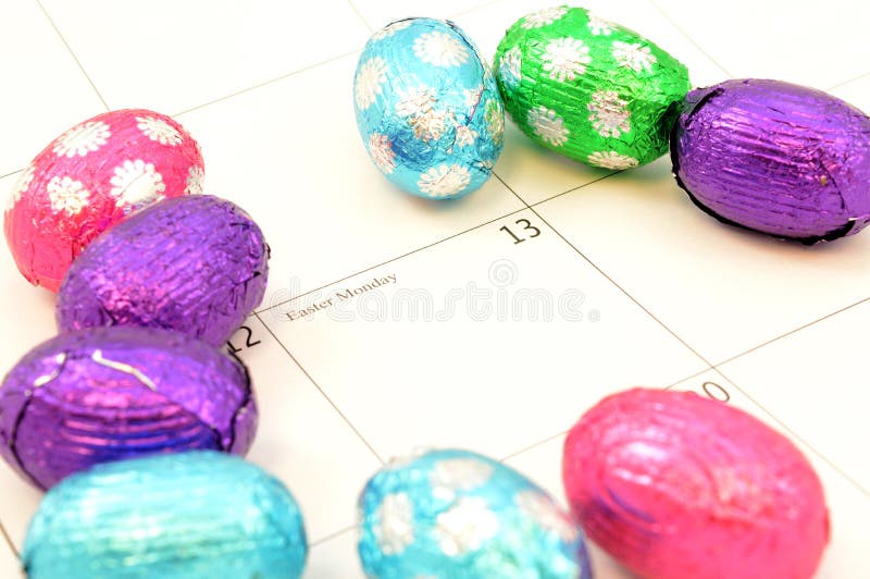 Easter Monday Calendar stock photo. Image of hunt, confectionery ...