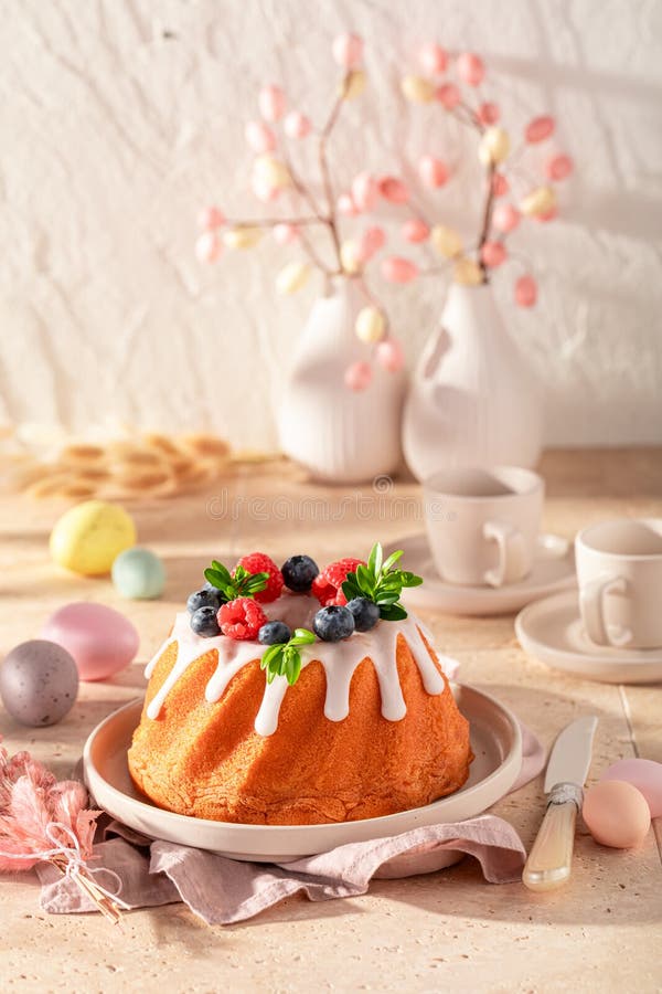 Closeup of Easter Ring Cake As Traditional Easter Cake Stock Photo ...