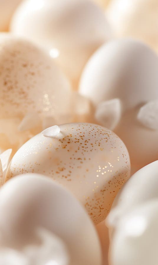 A Closeup of the Eggs Texture, Showcasing Their Smooth and Slightly ...
