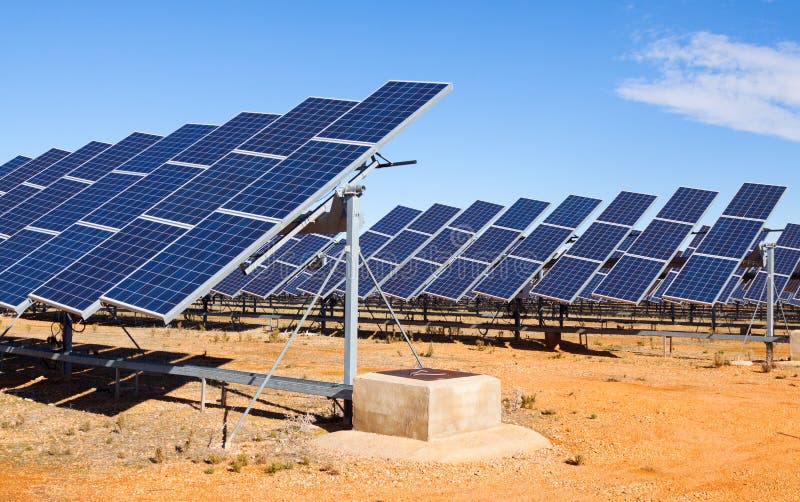 Closeup of Electric Solar Panel System Stock Photo - Image of energy ...