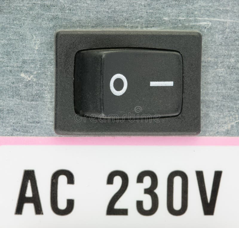 Closeup of the Electrical Switch on the Back of the Computer Power ...