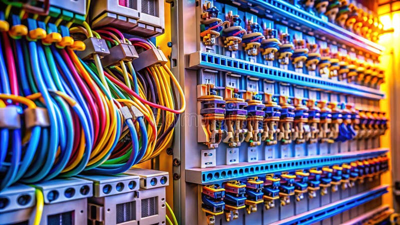 CloseUp of Electrician Working on Industrial Electrical Panel Expert ...
