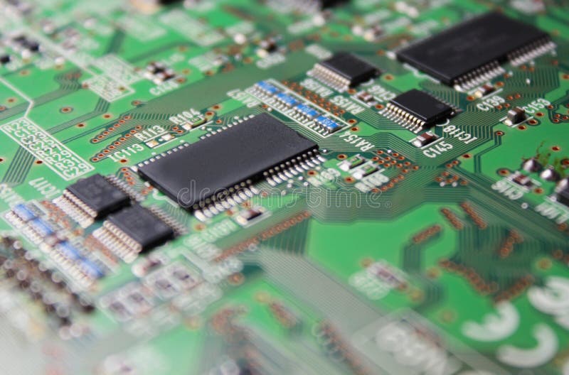 Closeup of Electronic Circuit Board or PCB Stock Image - Image of ...