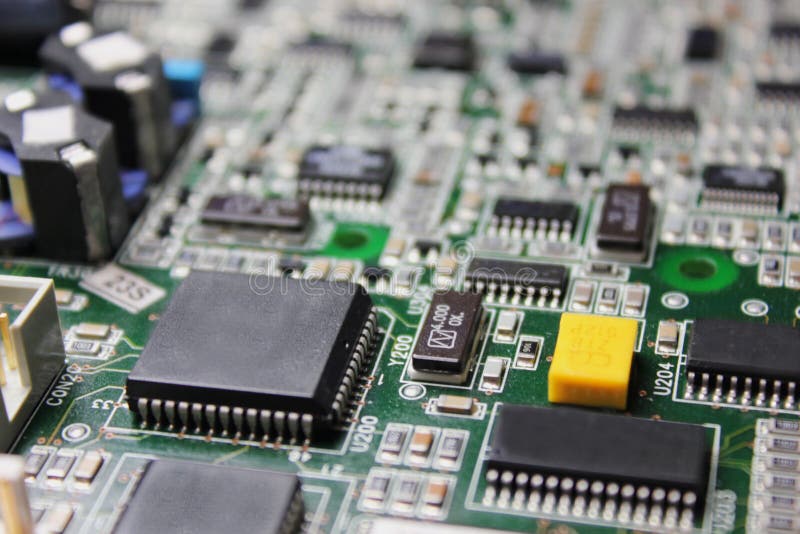 Closeup of Electronic Circuit Board or PCB Stock Photo - Image of ...
