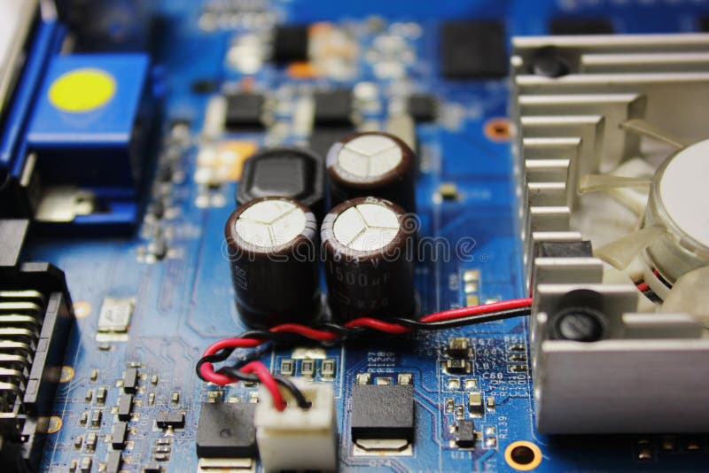Closeup of Electronic Circuit Board or PCB Stock Photo - Image of ...