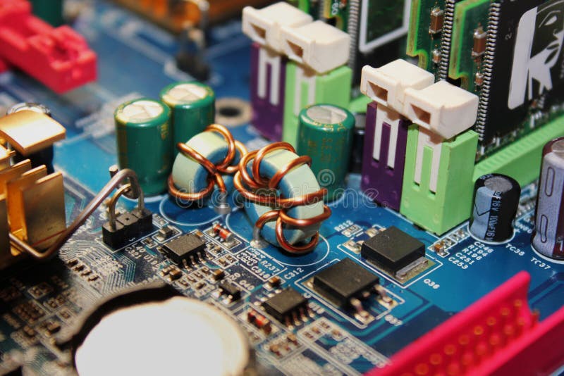 Closeup of Electronic Circuit Board or PCB Stock Photo - Image of ...