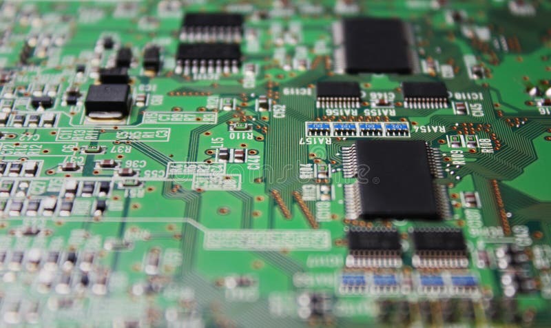 Closeup of Electronic Circuit Board or PCB Stock Photo - Image of ...