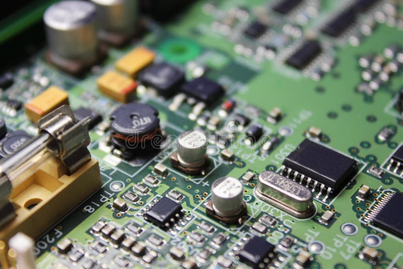 Closeup of Electronic Circuit Board or PCB Stock Image - Image of ...