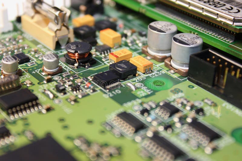 Closeup of Electronic Circuit Board or PCB Stock Photo - Image of ...