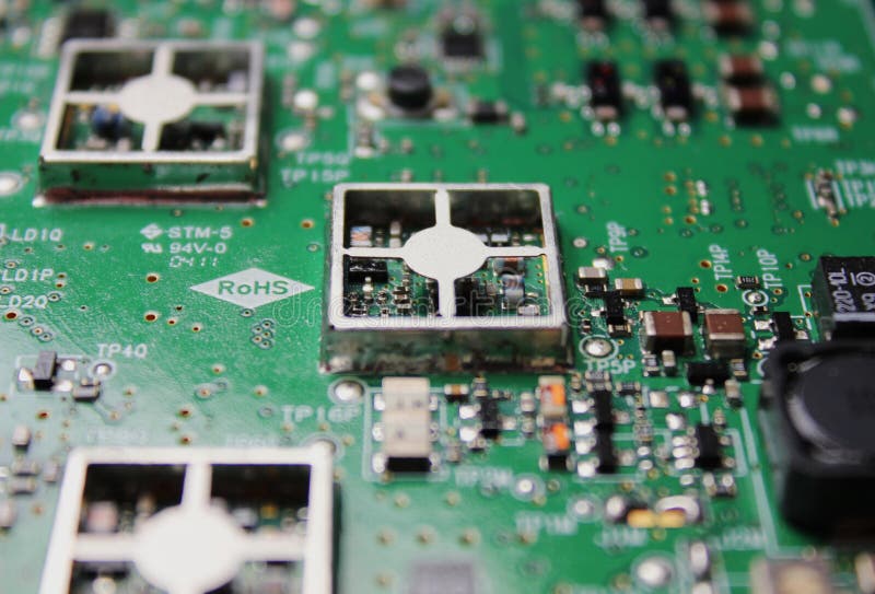 Closeup of Electronic Circuit Board or PCB Stock Photo - Image of ...