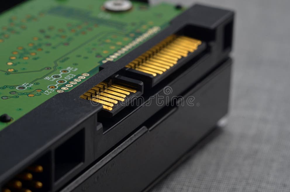 Computer Components: Hard Drive Detail Close-up, Metal Parts Stock ...