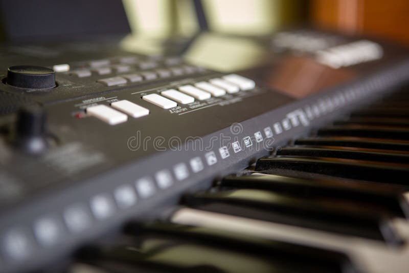 Closeup of a Electronic Musical Keyboard Stock Image - Image of ...