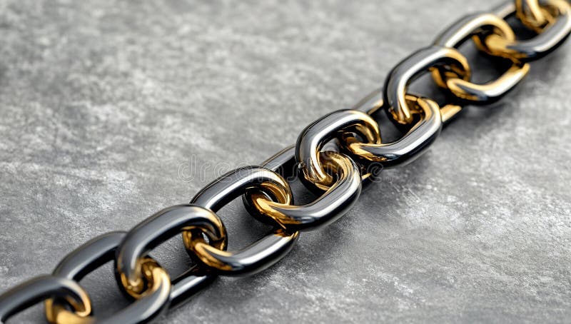 Closeup of Elegant Gold and Silver Chain Link High Quality Image Stock ...