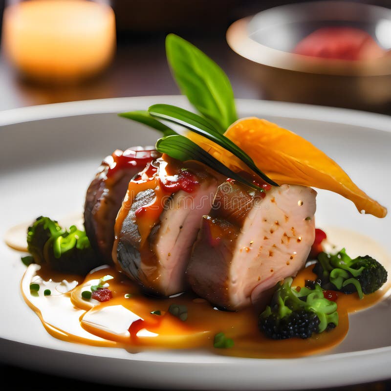 Elegant Luxury Main Course stock illustration. Illustration of luxury ...